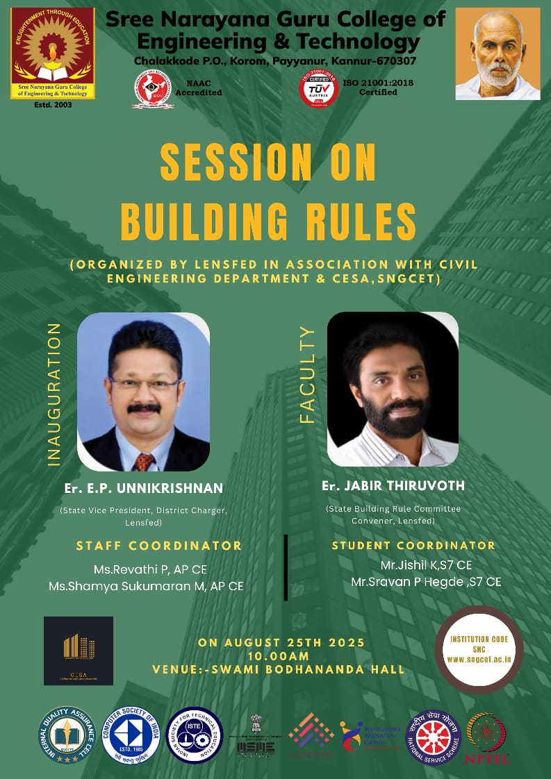 Events | Sree Narayana Guru College of Engineering and Technology