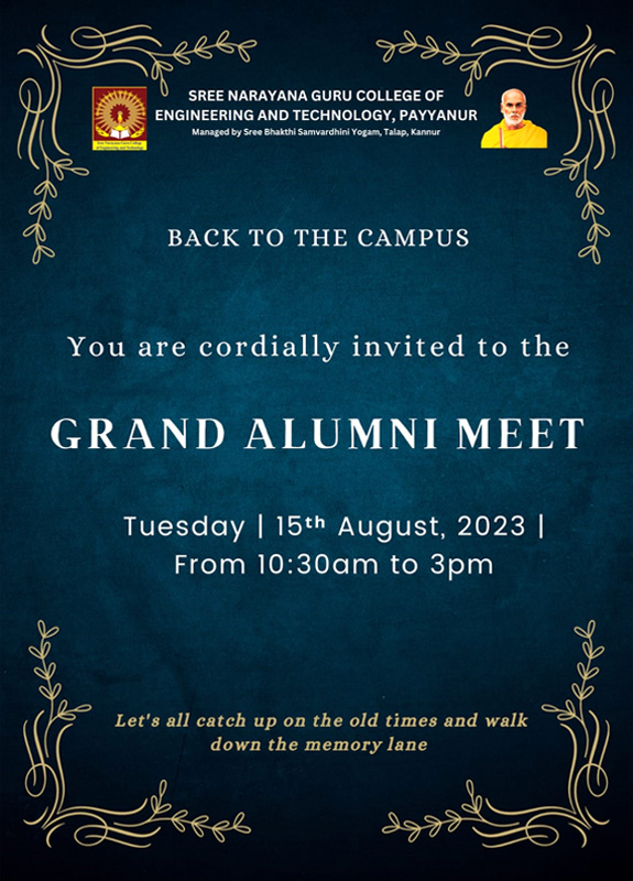 Alumni Events | Sree Narayana Guru College of Engineering and Technology