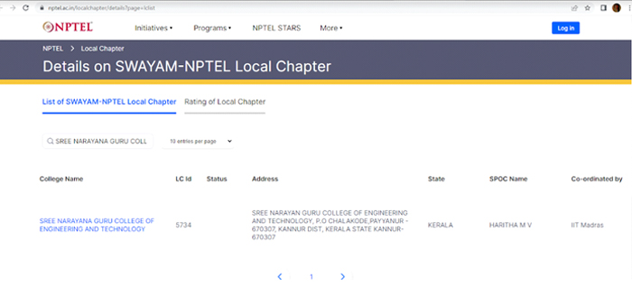 Swayam-NPTEL | Sree Narayana Guru College of Engineering and Technology